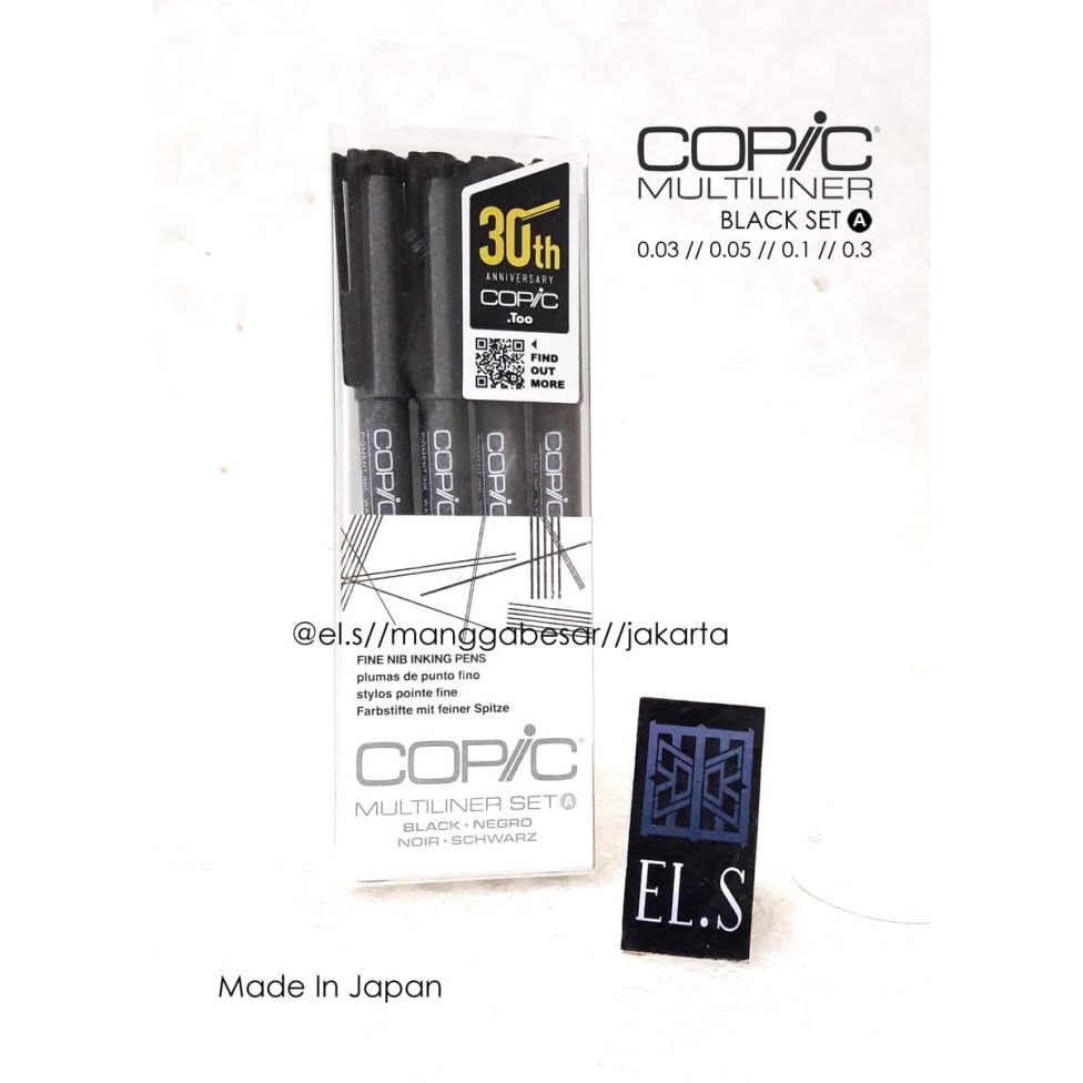 Jual Copic Multiliner Black Set A | Shopee Indonesia