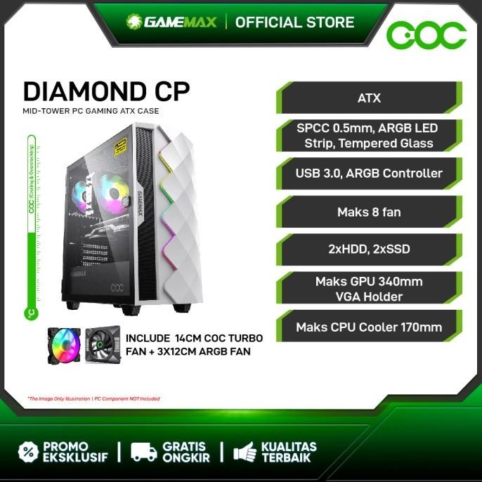 Jual Casing PC Gamemax Diamond CP Mid-Tower PC gaming case | Shopee ...