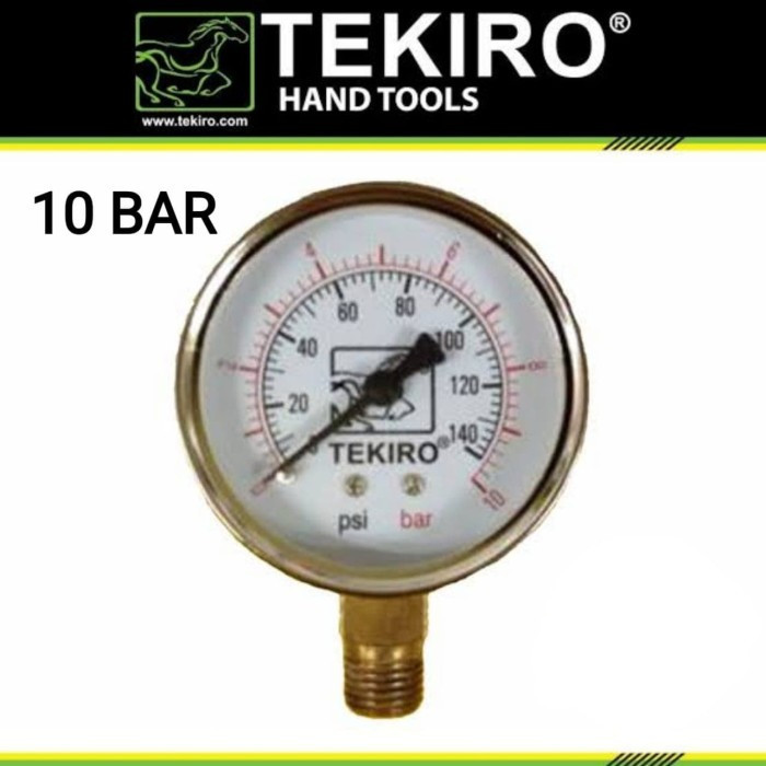 Jual Manometer Alat Ukur Tekanan Angin 10 Bar 2.5" Air Pressure Gauge ...