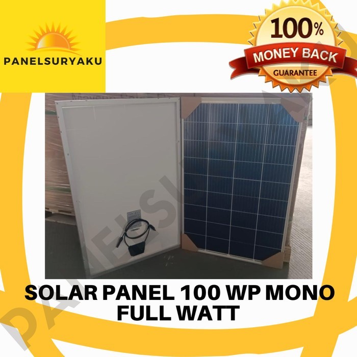 Jual SOLAR PANEL SURYA SOLAR CELL 100 WP 100 WATT MONOCRYTALLINE MAYSUN ...