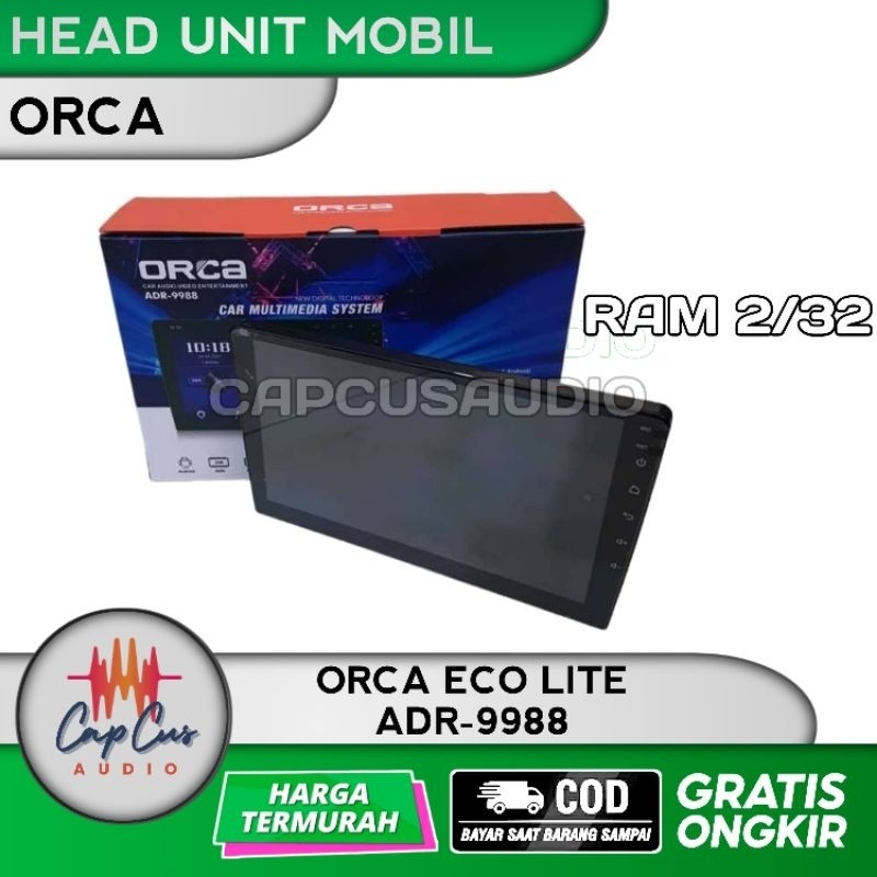 Jual HEAD UNIT ANDROID MOBIL ORCA ECO LITE ADR 9988 / HEAD UNIT ANDROID ORCA ADR-9988 ECO LITE ...