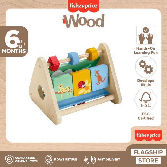 Jual Fisher-Price Wooden Activity Triangle | Shopee Indonesia