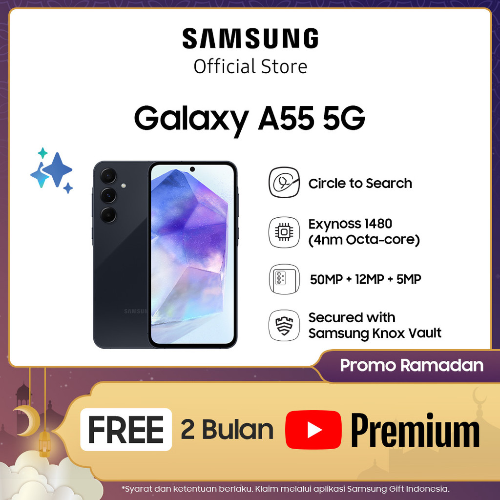 Jual Samsung Galaxy A55 5G 12/256GB - Awesome Navy | Shopee Indonesia