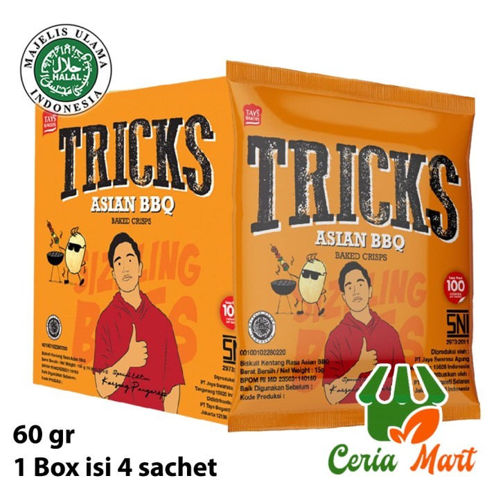 Jual BOOM SALE Biskuit Kentang Tricks Baked Potato Chips Asian BBQ 60 ...
