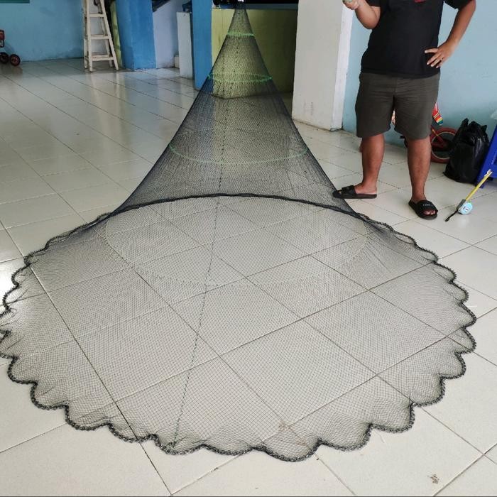Jual Jala Ikan, Jala Lempar, Jala 1,5 Meter Full Mekar Bahan Nilon ...
