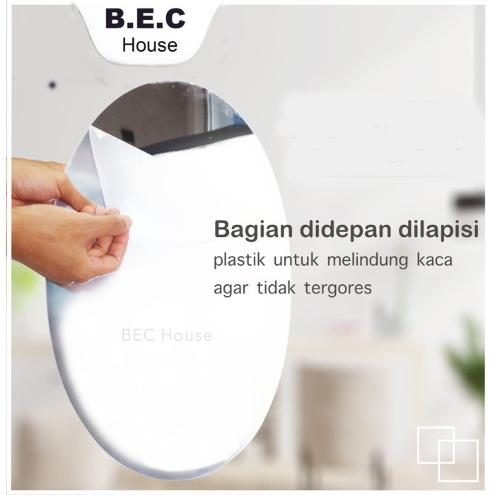 Jual Stiker Cermin Oval 3D Dinding Kaca Acrylic Wallpaper Mirror ...