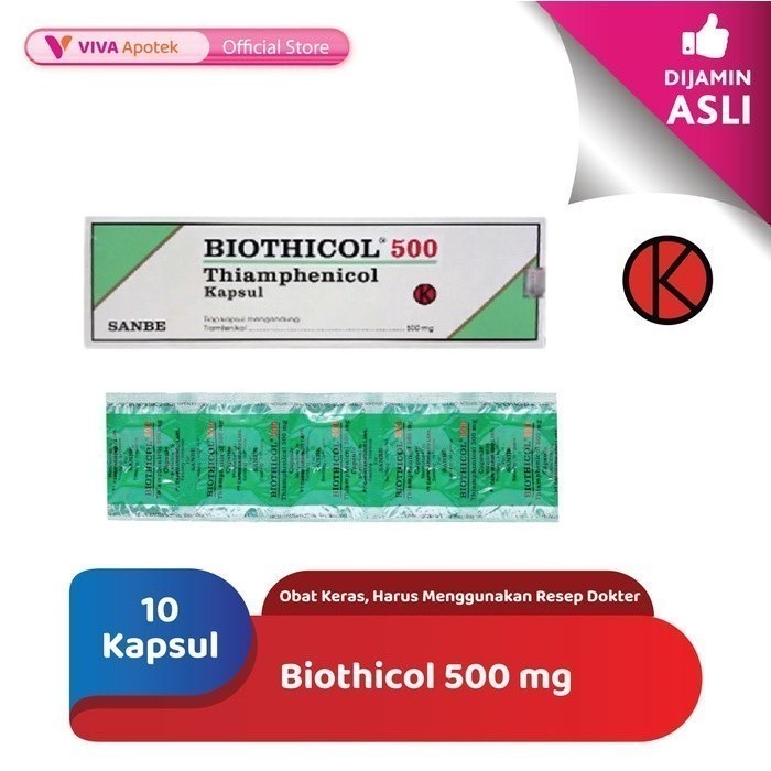 Jual Biothicol 500 mg / Thiamphenicol / Antibiotik (10 Kapsul) | Shopee Indonesia