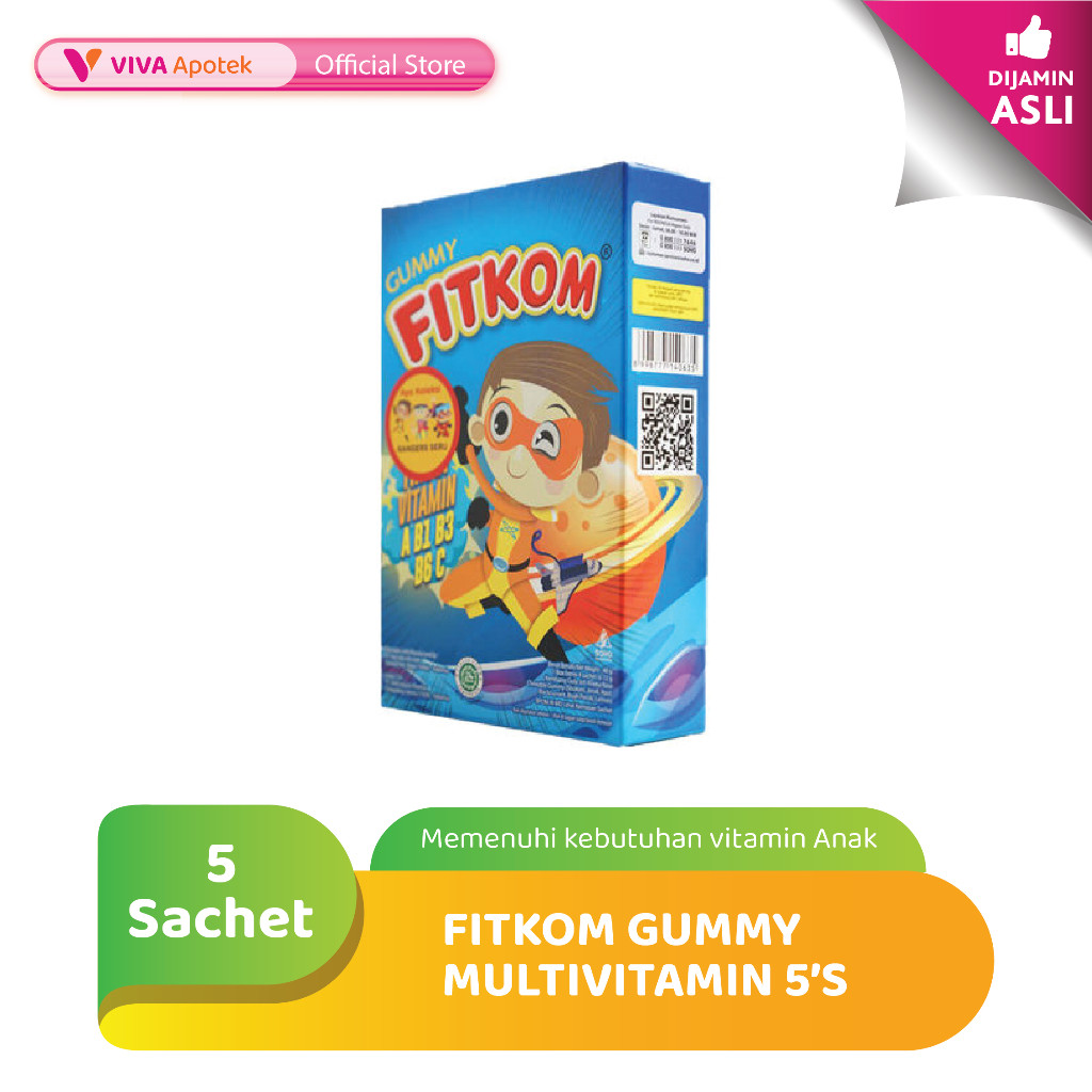 Jual Fitkom Gummy Multivitamin Sachet Memenuhi Kebutuhan Vitamin (5 ...
