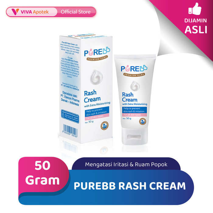 Jual PureBB Rash Cream untuk Mengatasi Iritasi & Ruam Popok (50 Gram ...