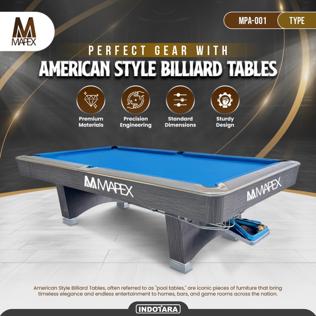 Jual Meja Billiard MAPEX Pool Table 9 ft MPA-001 - Meja Bilyar / Meja ...