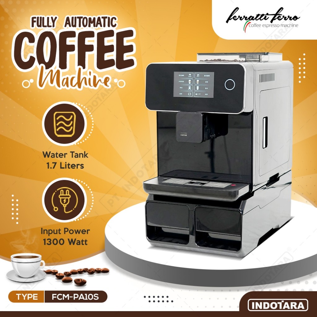 Jual Mesin Kopi Komersial / Mesin Kopi Otomatis Ferratti Ferro FCM-PA10S | Shopee Indonesia