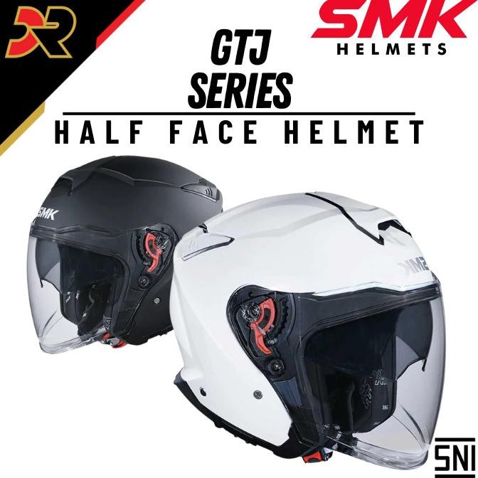 Jual HELM SMK GTJ HELM MOTOR HALF FACE SNI DOUBLE VISOR | Shopee Indonesia