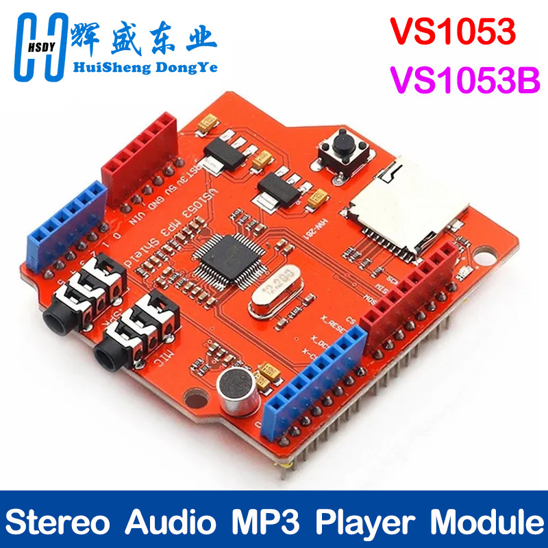 Jual JENNAIRA VS1053 VS1053B Stereo Audio MP3 Player Shield Record Decode Development Board ...