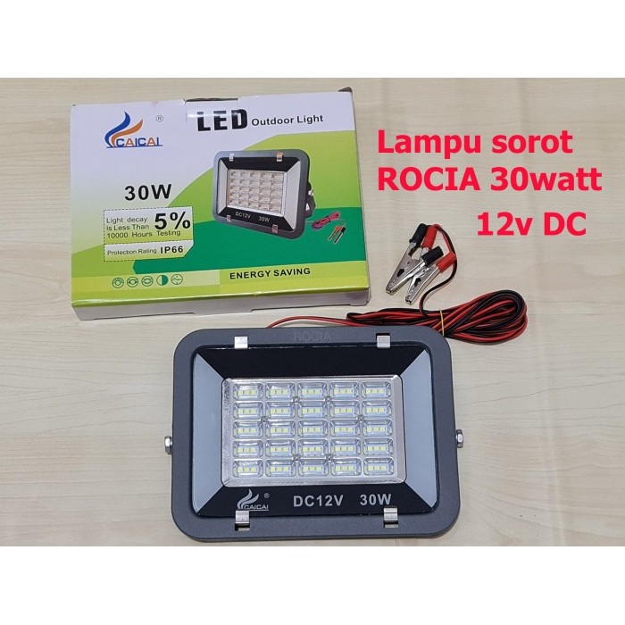 Jual Rocia Caicai 12V Dc 30 Watt 75 Led Smd Floodled Tipis / Lampu Sorot | Shopee Indonesia