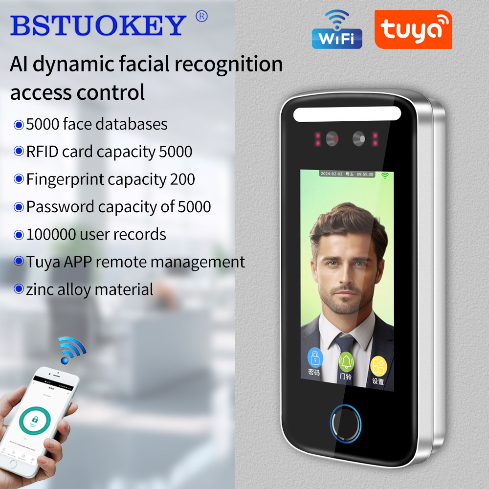 Jual LIVIN Tuya Smart Life Wifi Dynamic Face Recognition Access Control TCP / IP 125K RFID Time ...