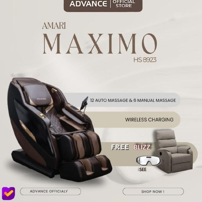 Jual Produk Baru!! Kursi pijat Advance Amari Maximo HS8923 / Kursi pijat Full Body Smart ...