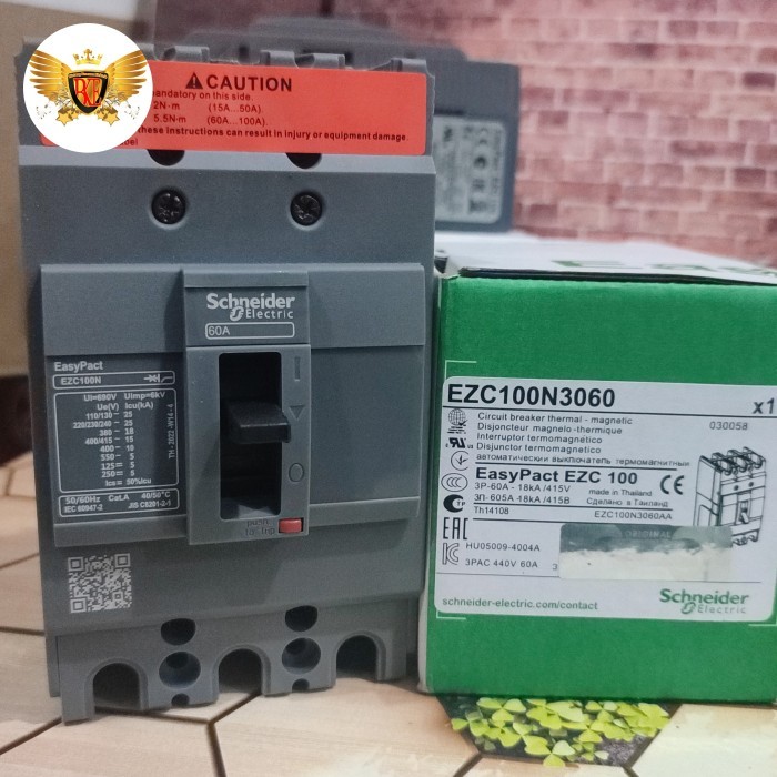Jual Mccb Schneider Breaker Ezc100N 3P 60A Ezc100N3060 3Phase 60 A 3 ...