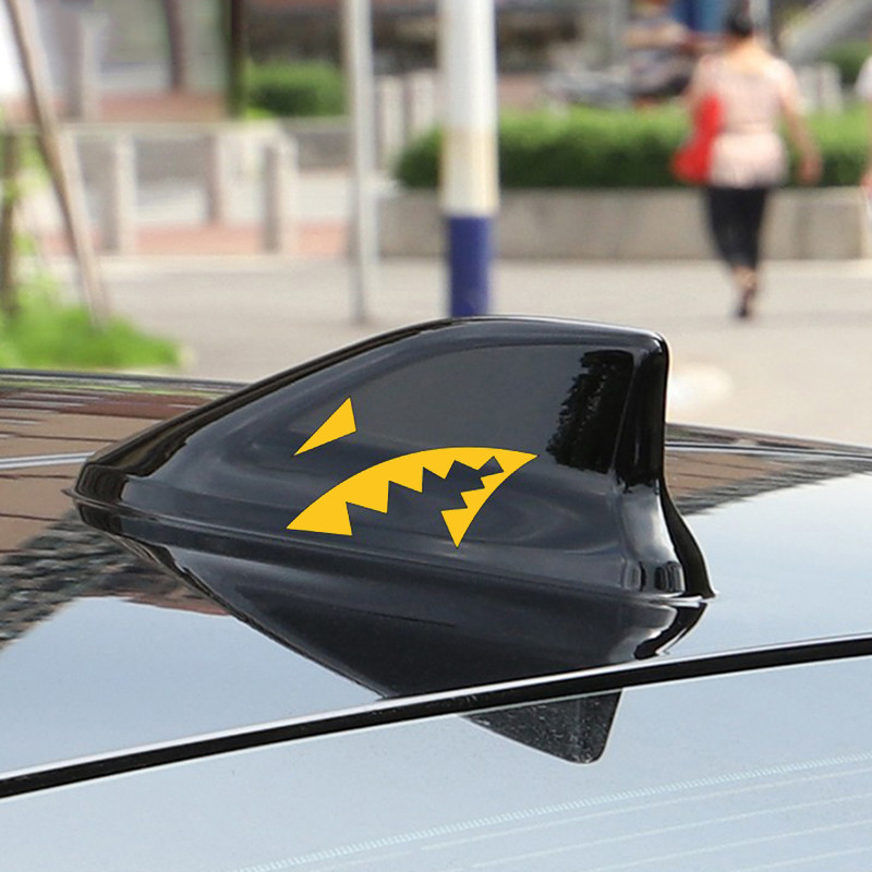 Jual Car Antenna Shark Mouth Styling Stickers Fashion Reflective Vinyl ...