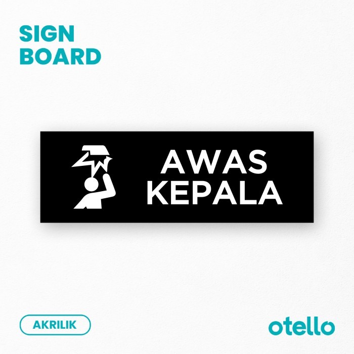 Jual Sale Awas Kepala Sign Board Label Tempel Akrilik Print Papan ...