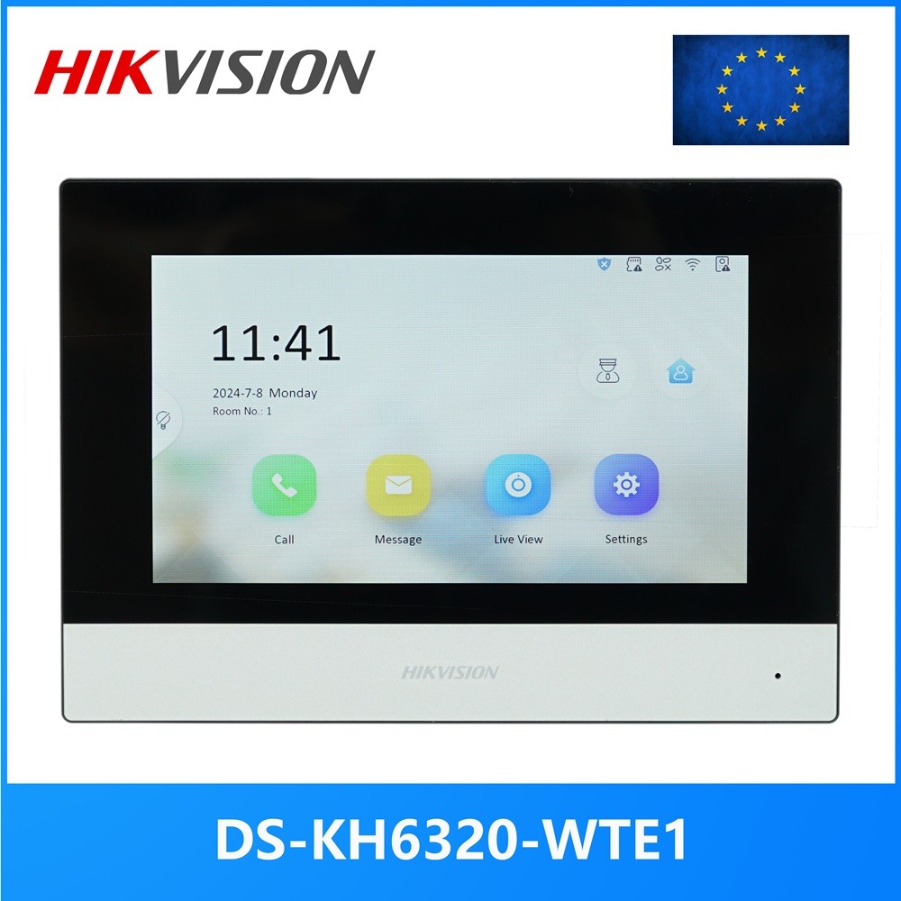 Jual IQS international version Multi-Language DS-KH6320-WTE1 Indoor Monitor,802.3af POE, app Hik ...