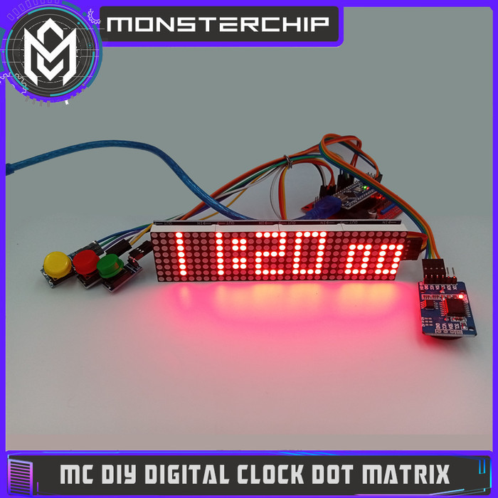 Jual TERBATAS MC KIT DIGITAL CLOCK RTC DS3231 & DOT MATRIX DIY JAM ...