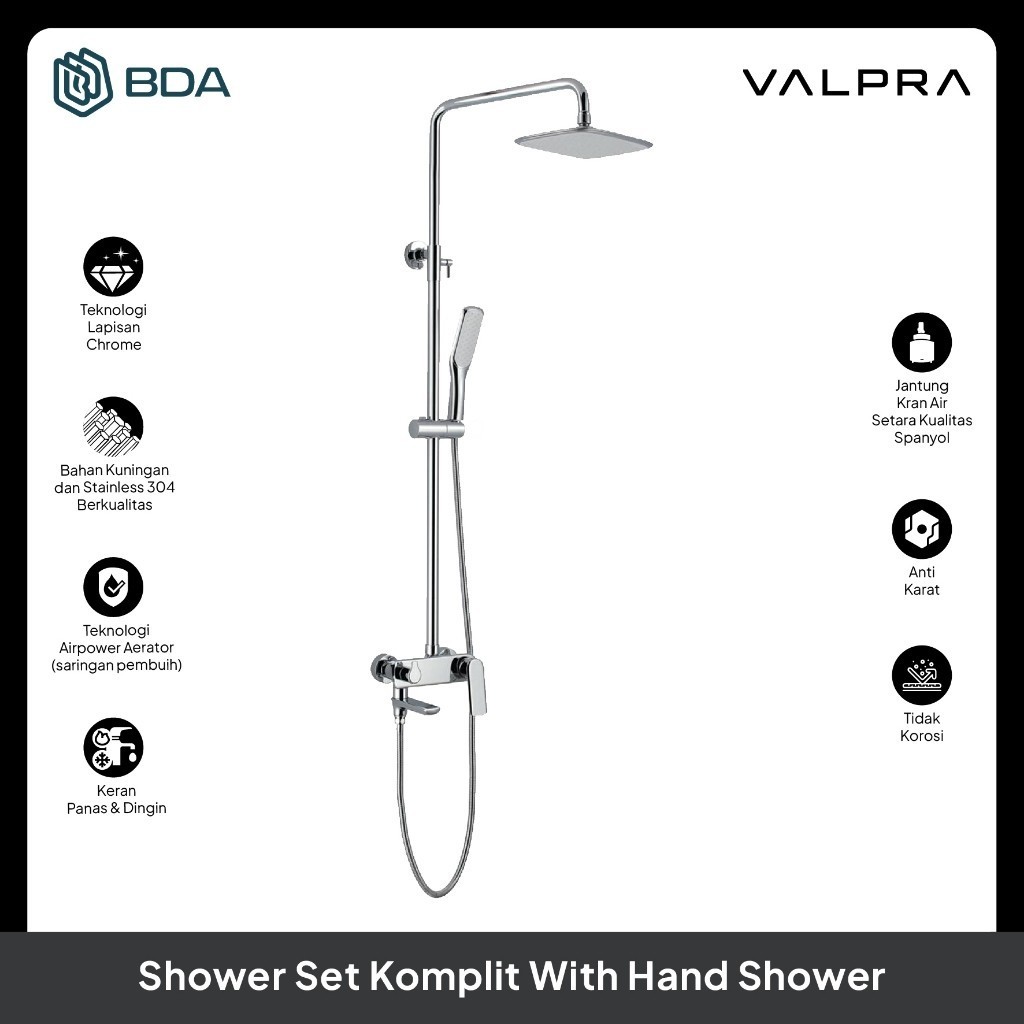 Jual Valpra Shower Kamar Mandi Set Shower Set Tiang Shower Mandi Panas ...