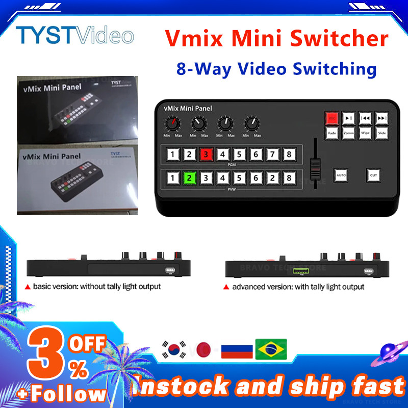 Jual New TYST Video Vmix Mini Switcher Control Panel MIDI2.0 Video ...