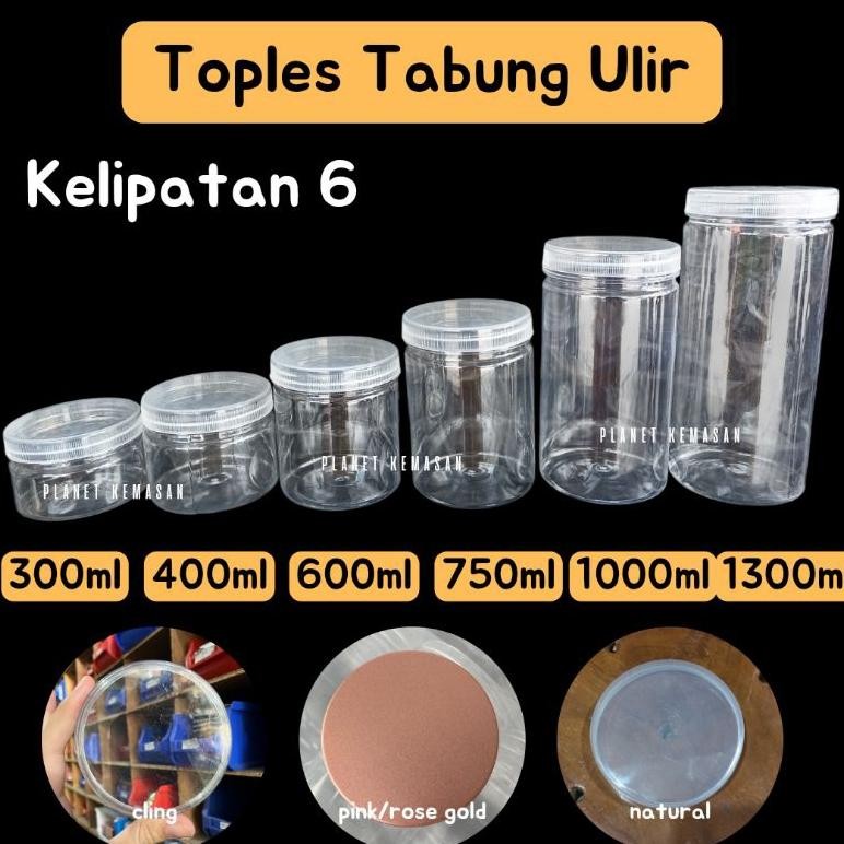 Jual fgk-24 [Isi 6] toples tabung silinder 300ml 400ml 600ml 750ml 800ml 1000ml / toples plastik ...