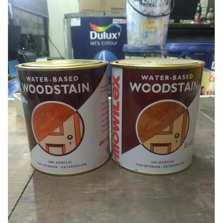 Jual Cat politur kayu water based Mowilex Woodstain 1 liter all color ...