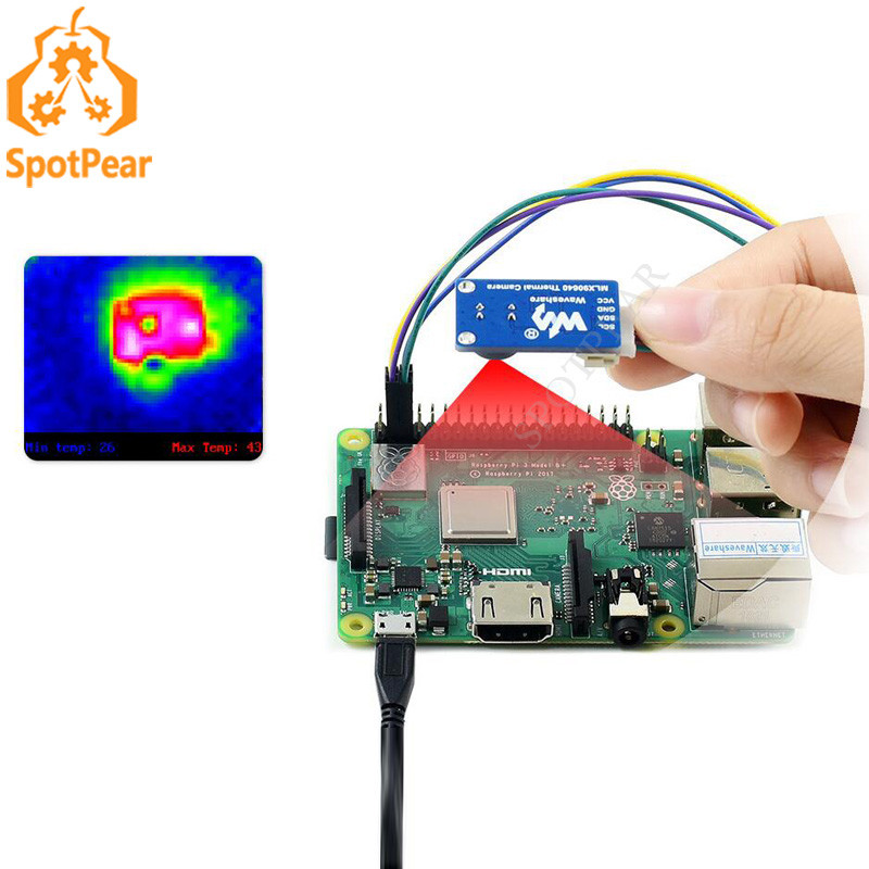 Jual New Raspberry Pi MLX90640 IR Array Thermal Imaging Camera 32×24 Pixels 110° FOV for Arduino ...