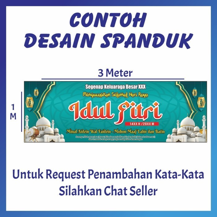 Jual New! Spanduk Banner Event Acara Hari Raya Idul Fitri 3X1 Meter ...