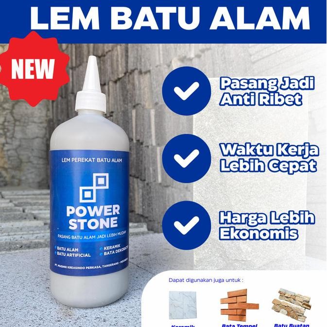 Jual POWER STONE 600gr - LEM PEREKAT BATU ALAM & BATA DEKORATIF ...