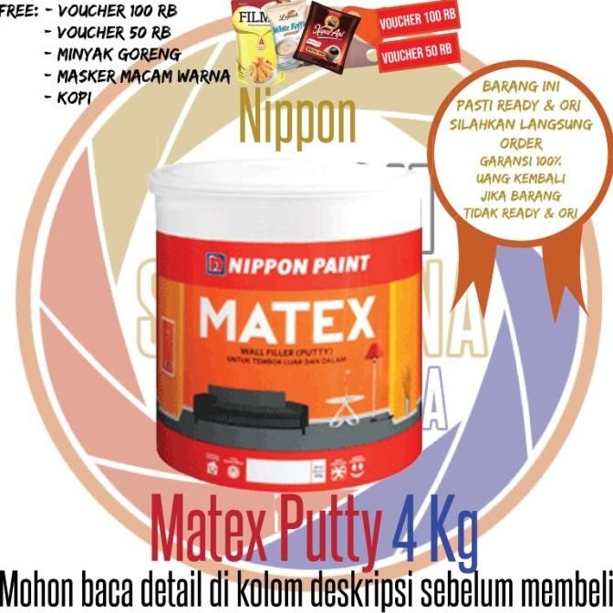 Jual Matex Putty 20 Kg Dempul / Plamir / Wall Filler Nippon Original ...