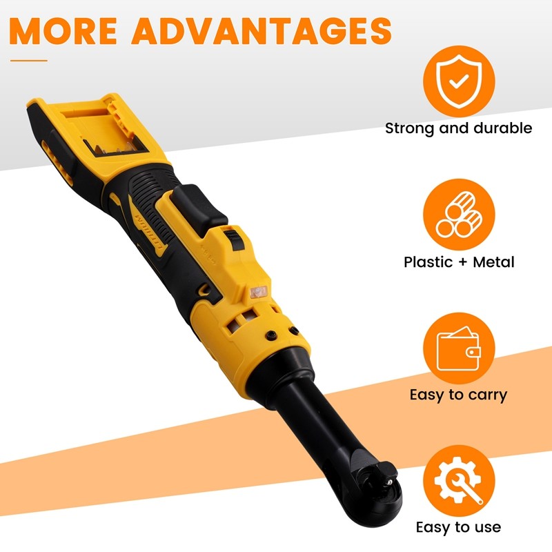 Jual GC Extended Electric Ratchet Wrench Cordless Driver 3/8Inch Impact ...
