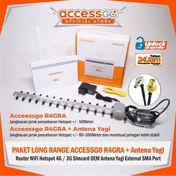Jual AccessGo Paket Antena dan Router 4G | Shopee Indonesia