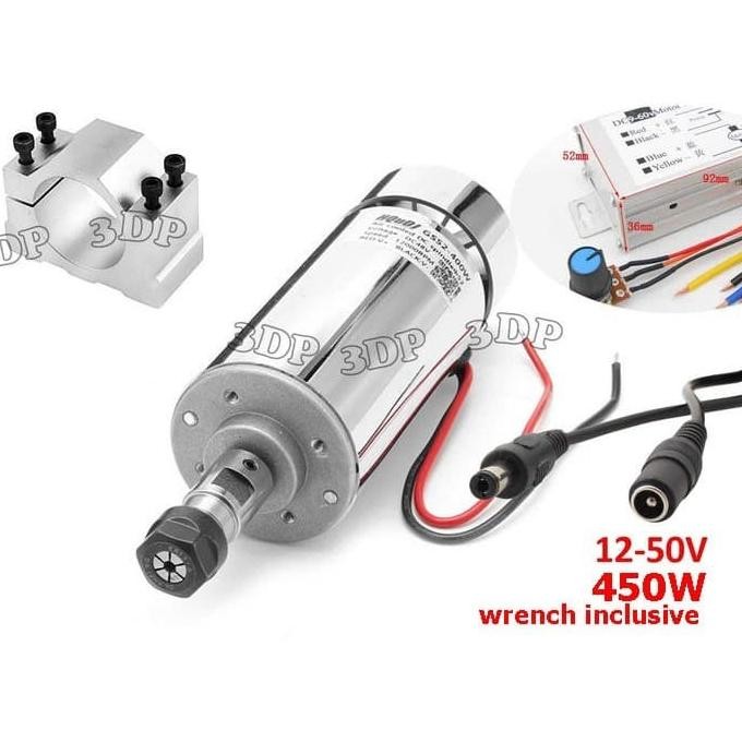 Jual High speed DC brushed spindle motor 400W 12000rpm KIT | Shopee ...