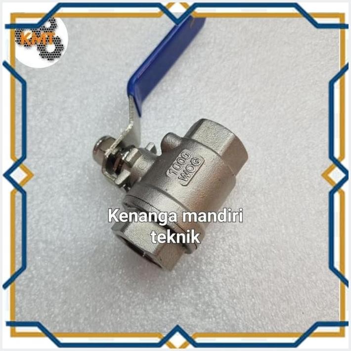 Jual [KGM] 1/2 INCH BALL VALVE SANKYO FULL BORE STAINLESS 316 | Shopee Indonesia