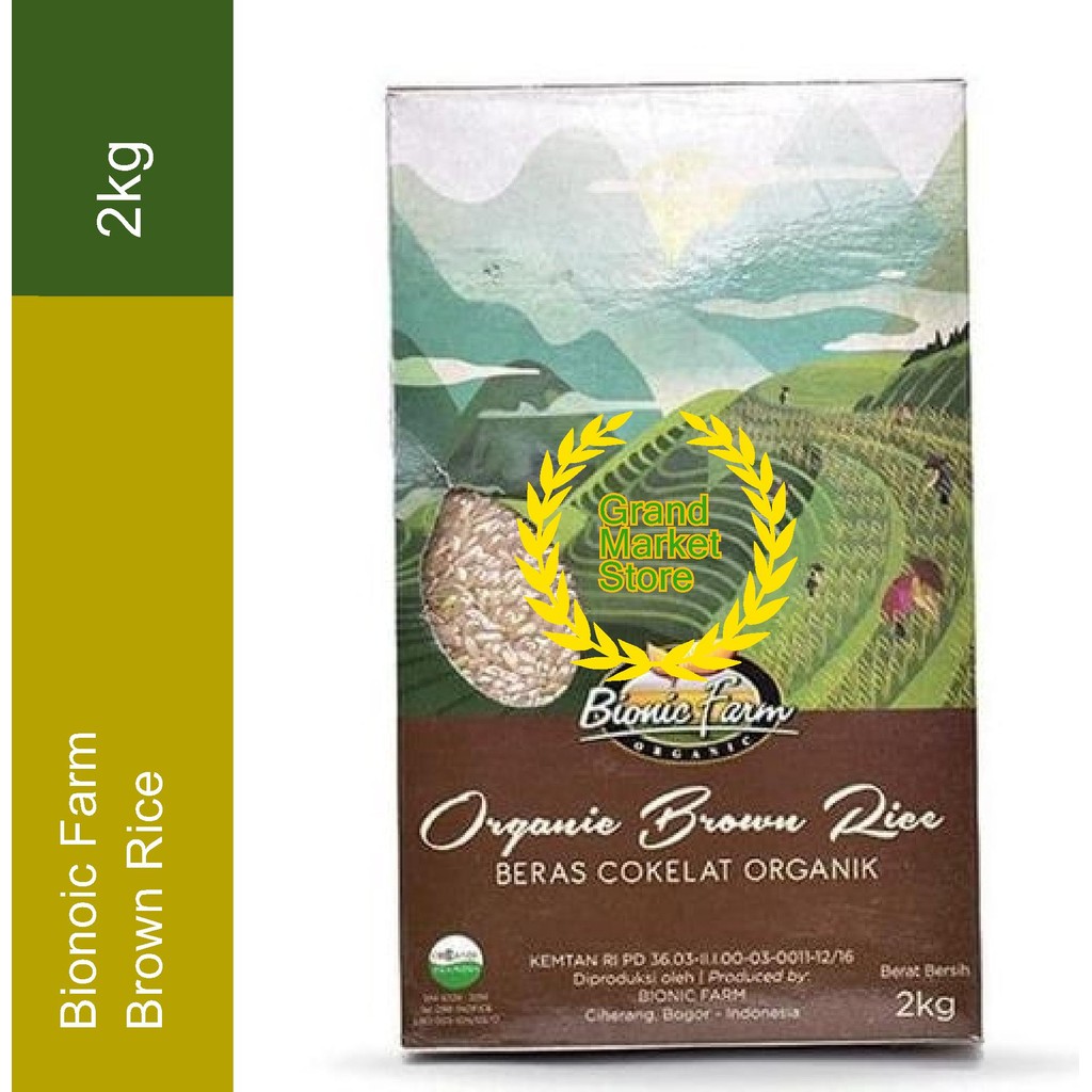 Jual Bionic Farm Organic Brown Rice 2kg Bionic Farm Organic Fragrant Brown Rice 2 Kg Beras ...
