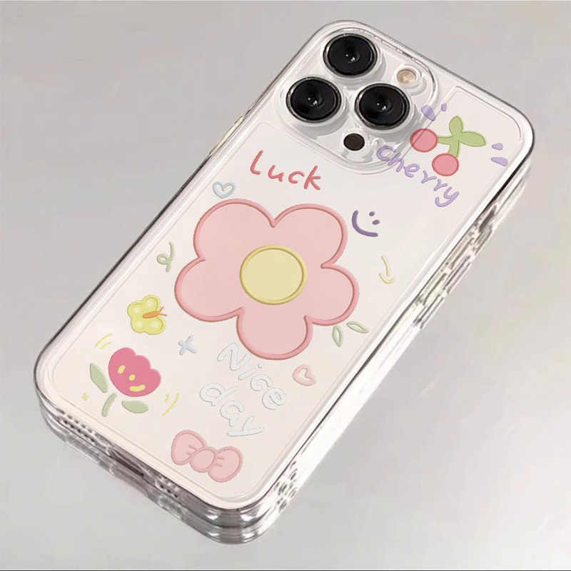 Jual Transparan Pink Kreatif Bunga Case Hp Samsung A17 5G A07 galaxy A06 A16 A26 A36 A56 5G A55 ...