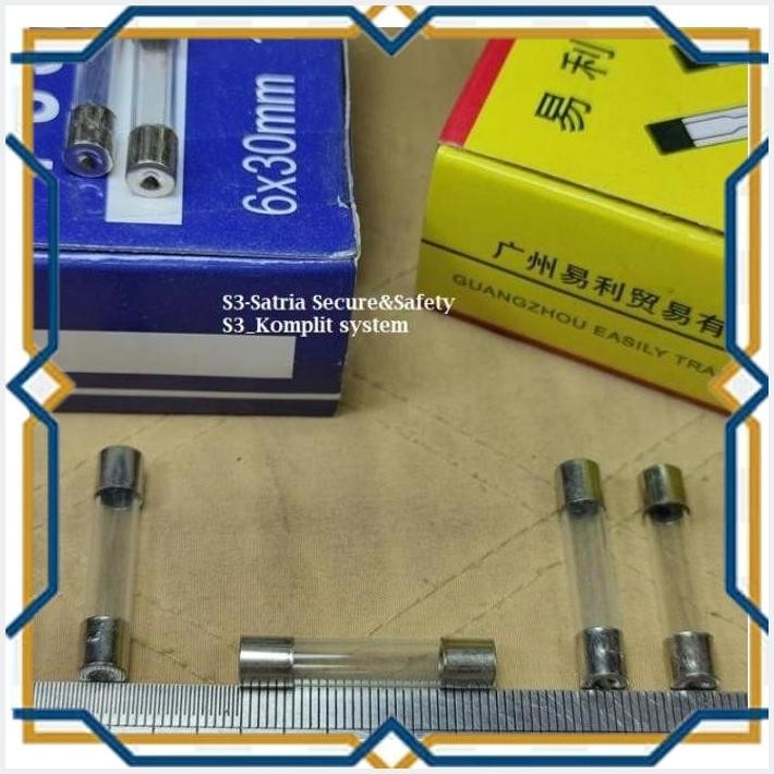 Jual [SSC] 100PCS FUSE 20A 6X30 20AMPERE 1BOX 20AMPER SEKRING KACA GLAS ...