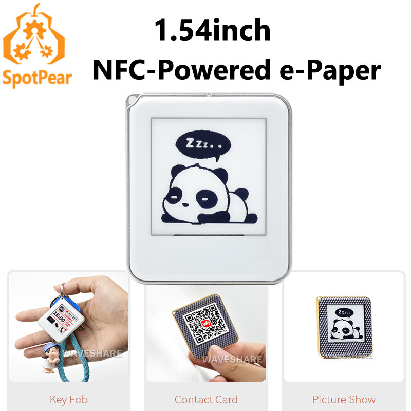 Jual JETS 1.54 inch Passive NFC e-Paper BW Display E-ink Screen No Need ...
