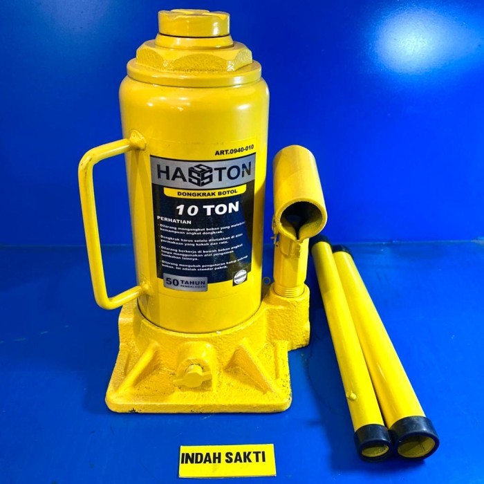 Jual DONGKRAK MOBIL BOTOL HIDROLIK 10 TON HYDRAULIC BOTTLE JACK 10T HASSTON | Shopee Indonesia