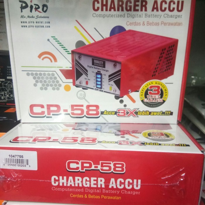 Jual Piro CP58 Cas aki Otomatis charger accu | Shopee Indonesia