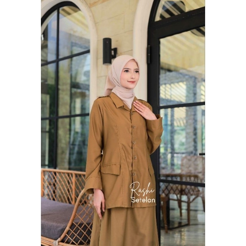 Jual Promo !!! Baju Seragam Kerja Dinas Setelan Rok Pns Guru Asn Pemda Kheki Wanita Terbaru 2025 ...