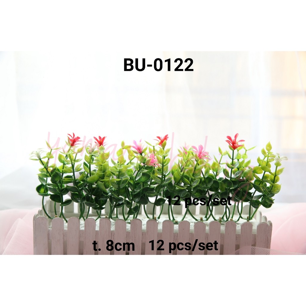 Jual BU-0122 Topper hiasan kue tart cake rumput bunga daun tanaman ...