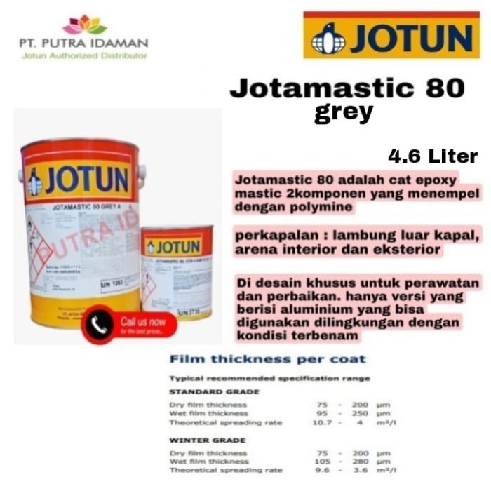 Jual TERMURAH - JOTUN CAT EPOXY / JOTAMASTIC 80 GREY 5 LITER / 2 KOMPONEN / CAT EPOXY | Shopee ...