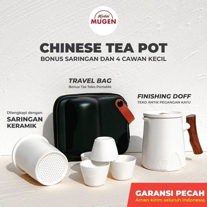 Jual Chinese Tea Infuser Pot Set | Teko Teh Keramik dengan Saringan ...