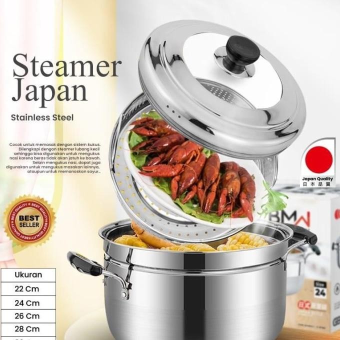 Jual HARGA DISC - BMW panci steamer stainless steel serbaguna/ panci ...