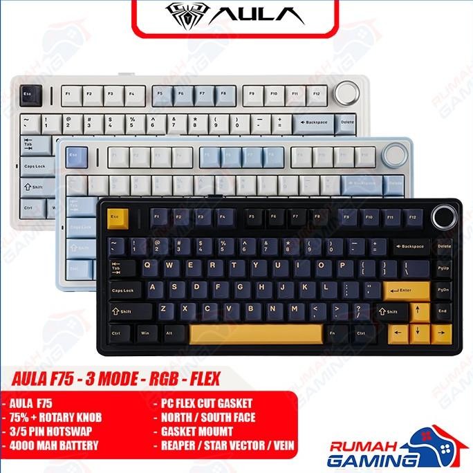 Jual CO Mechanical Keyboard - Aula F75 - 75% Compact - 3 Mode - Gaske ...
