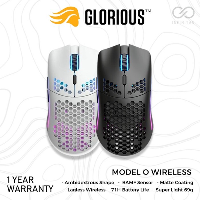 Jual Glorious Model O Super Light Wireless Gaming Mouse Unit Baru ...